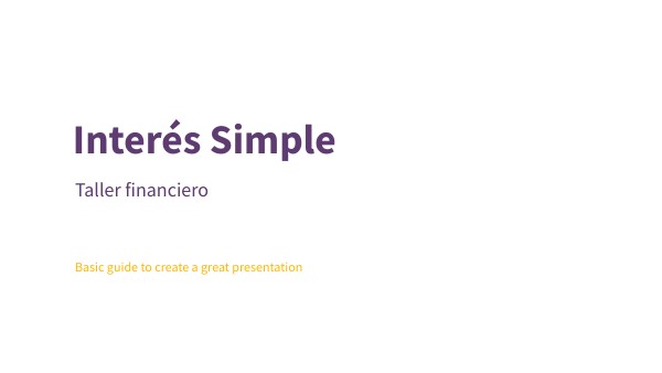 Interés Simple | Genially