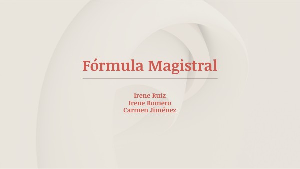 Formulación Magistral | Genially
