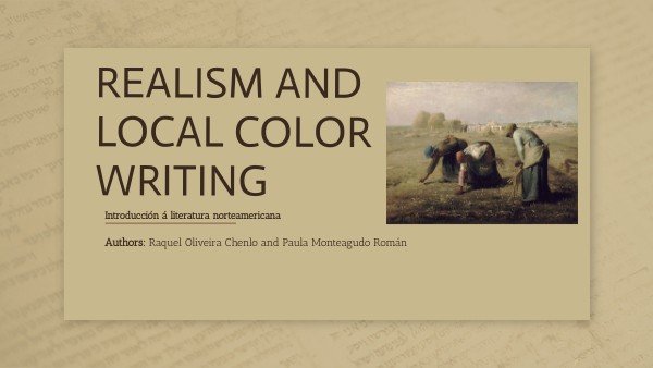 realism and local color writing | Genially