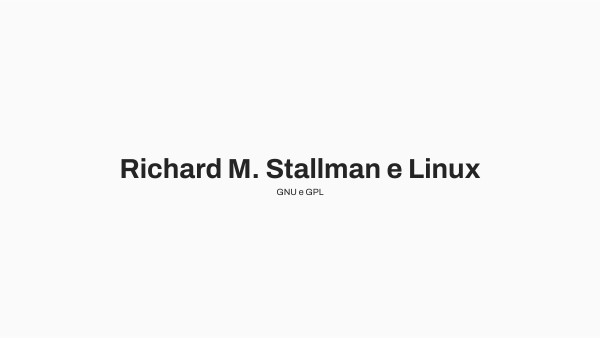 Stallman | Genially