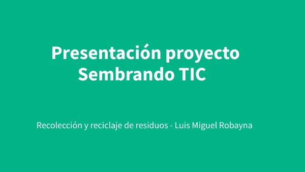 PRESENTACIÓN SEMBRANDO TIC