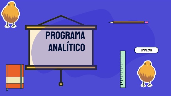 Programa analítico | Genially
