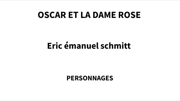 Oscar et la dame rose