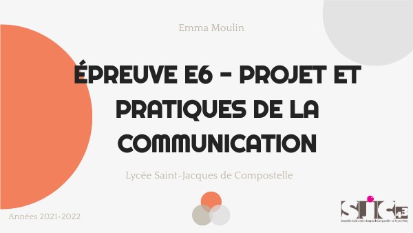 Épreuve E6 Oral Blanc | Genially