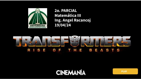 SEGUNDO PARCIAL MATE III | Genially