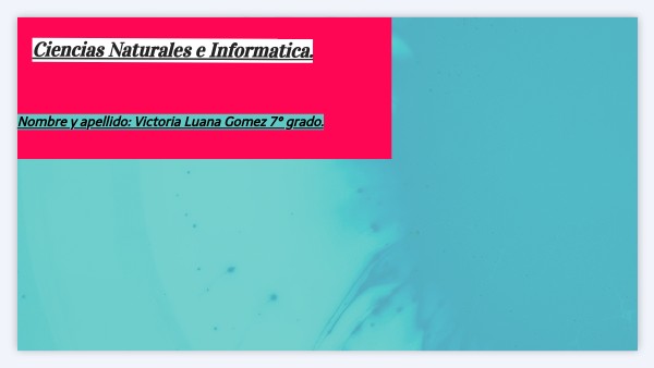 PRESENTACIÓN CIENCIA Y SALUD