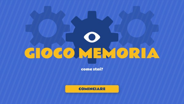 GIOCO MEMORIA | Genially