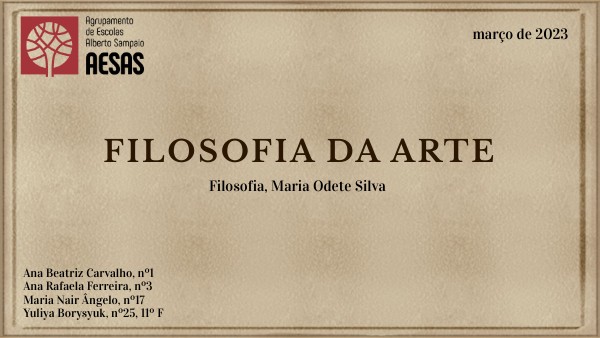 Filosofia da Arte | Genially