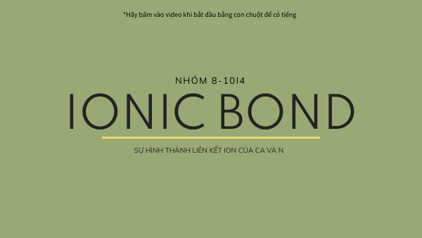 IONIC BOND