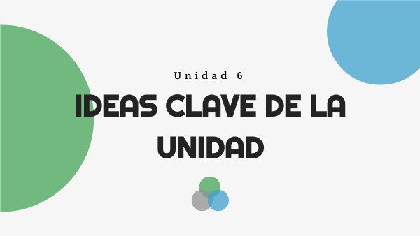 Ideas claves unidad 6