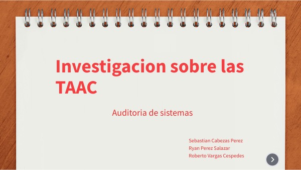 Investigacion sobre las TAAC