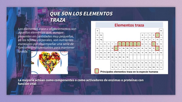 Darwin Pilay: Elementos traza