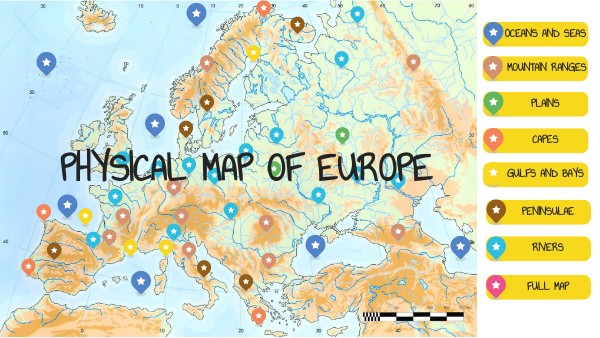 Europe Physical Map