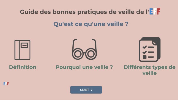 Guide des bonnes pratiques de la veille de l'EFF | Genially