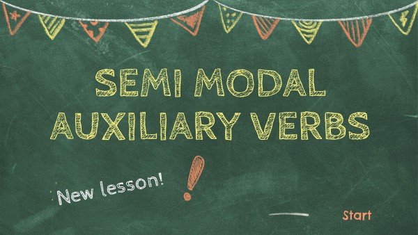 semi modal auxiliary verbs