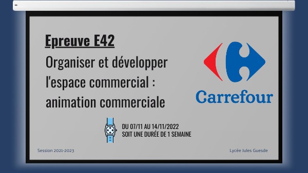 Carrefour Animation commerciale | Genially