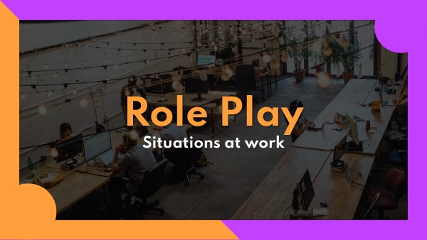 Situations at work Role play | Genially