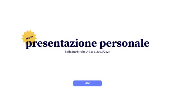 Presentazione personale | Genially