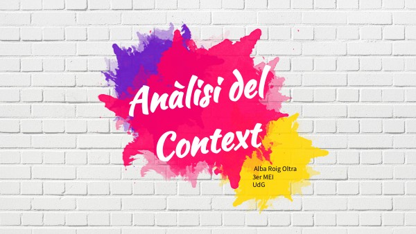 PRESENTACIÓ CONTEXT PRÀCTICUM I