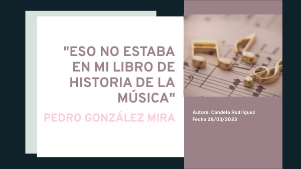 Presentación oral libro historia da música