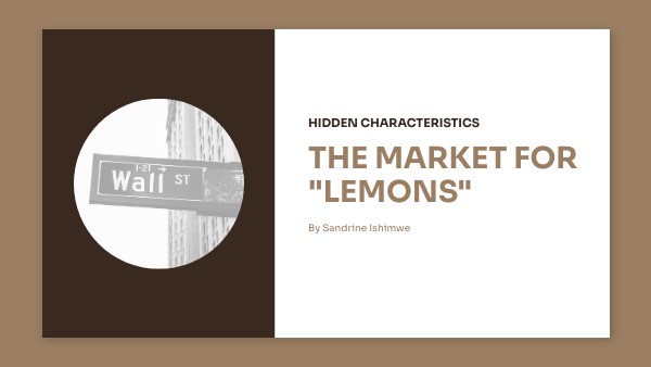 Market for Lemons