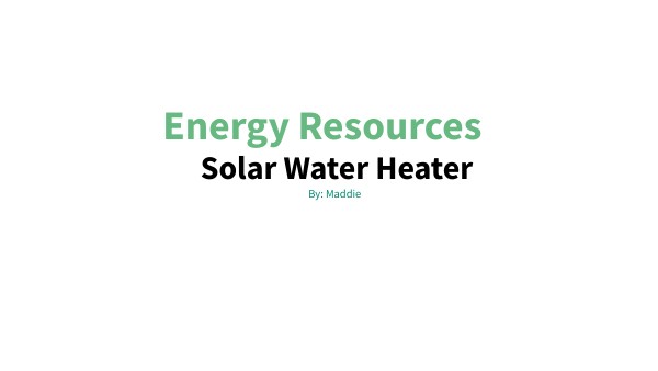 Physics - Solar Water Heating