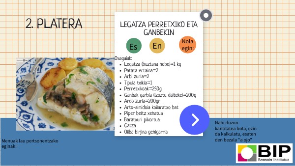 2.Platera-errezeta osasuntsua | Genially