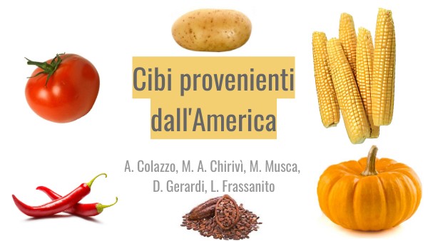 Cibi provenienti dall'America | Genially