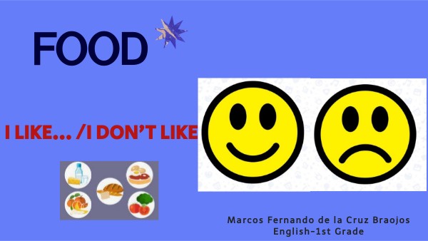 FOOD I LIKE... I DON'T LIKE | Genially