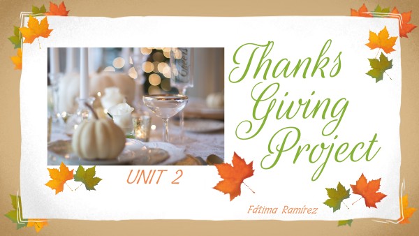 THANKSGIVING PROJECT