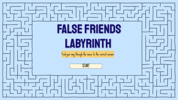 LEGAL ENGLISH FALSE FRIENDS LABYRINTH QUIZ | Genially