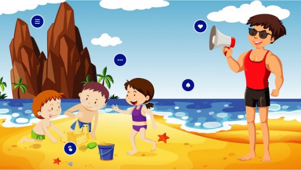 at the beach | Genially