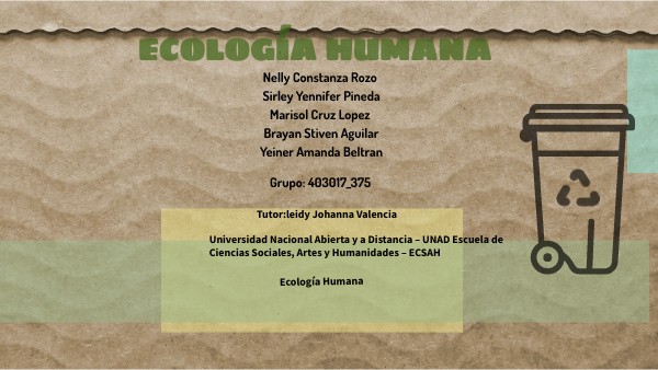 Basuras - Ecología Humana