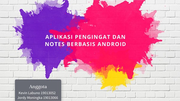 APLIKASI PENGINGAT DAN NOTES | Genially