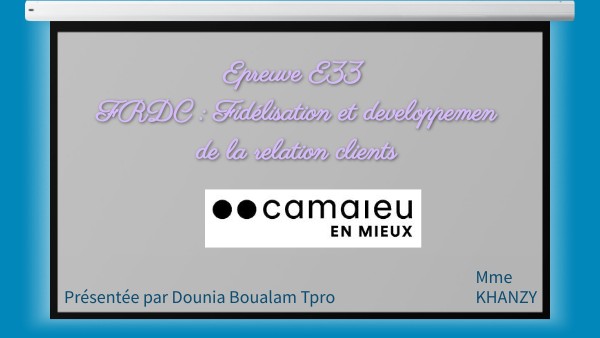 épreuve E33 Bac 2021 - 2022 | Genially