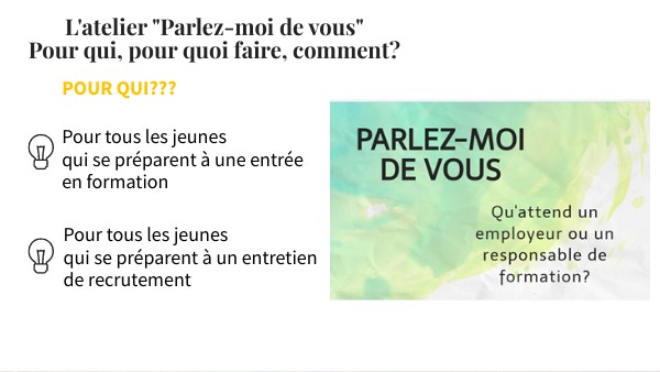présentation Atelier Parlez-moi de vous