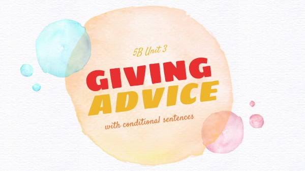 Giving advice | Genially