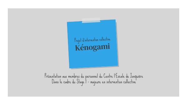 Présentation PIC Kénogami