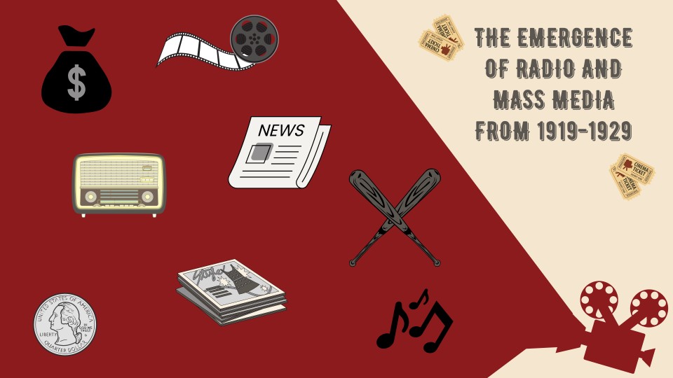 The emergence of radio and mass media from 1919