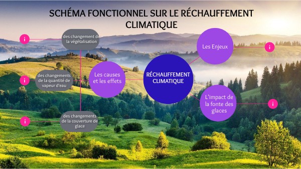 SCHÉMA FONCTIONNEL SUR LE RÉCHAUFFEMENT CLIMATIQUE | Genially