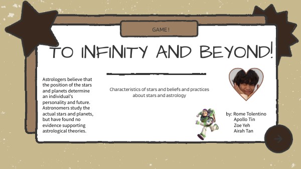 to infinity and beyond
