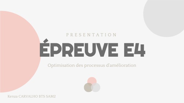 Épreuve E4 OPA | Genially