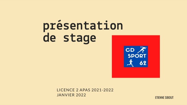 oral de stage S3 | Genially