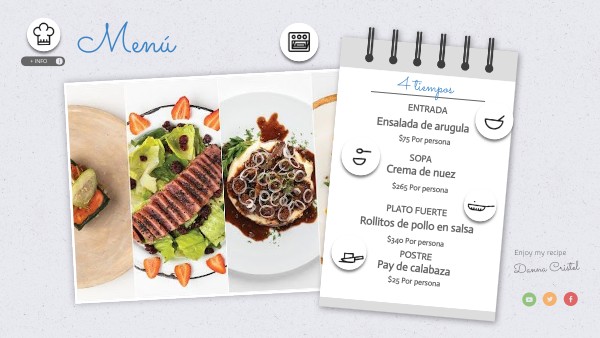 Menú 4 tiempos | Genially