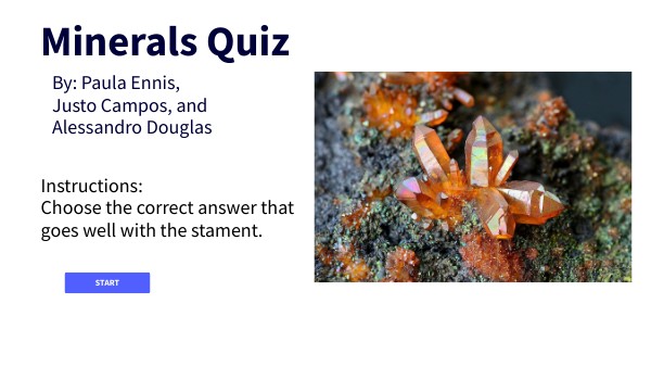 Minerals QUIZ