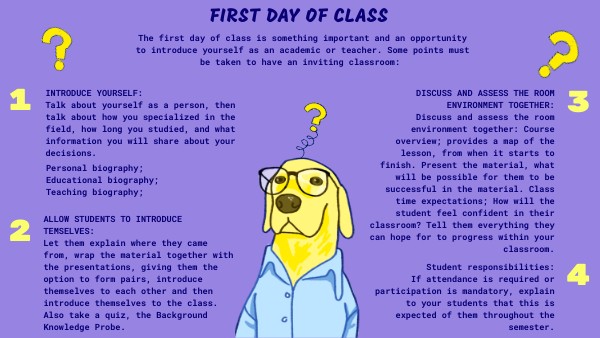 FIRST DAY OF CLASS | Genially