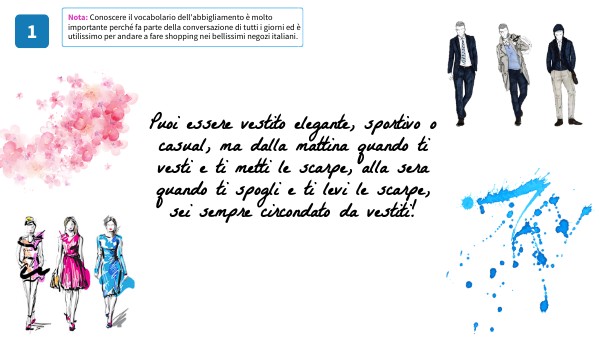 Abbigliamento vocabolario