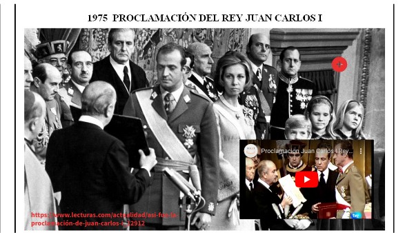 Proclamación del rey Juan Carlos I | Genially