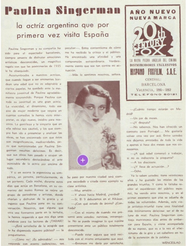 PAULINA SINGERMAN ACTRIZ