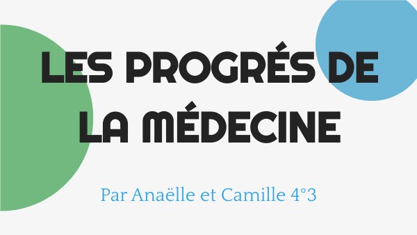 Les Progrés de la médecine | Genially